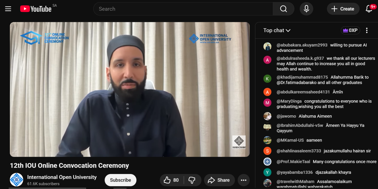 Sh Omar Suleiman Guest Speaker at 12th IOU Convocation Ceremony ...