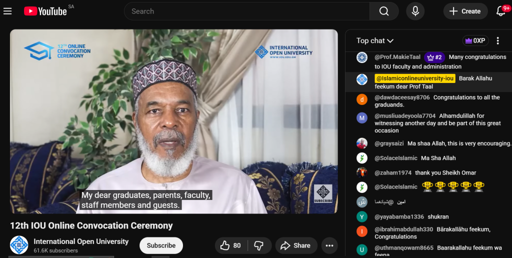 IOU Founder-Chancellor addresses graduates | International Open University